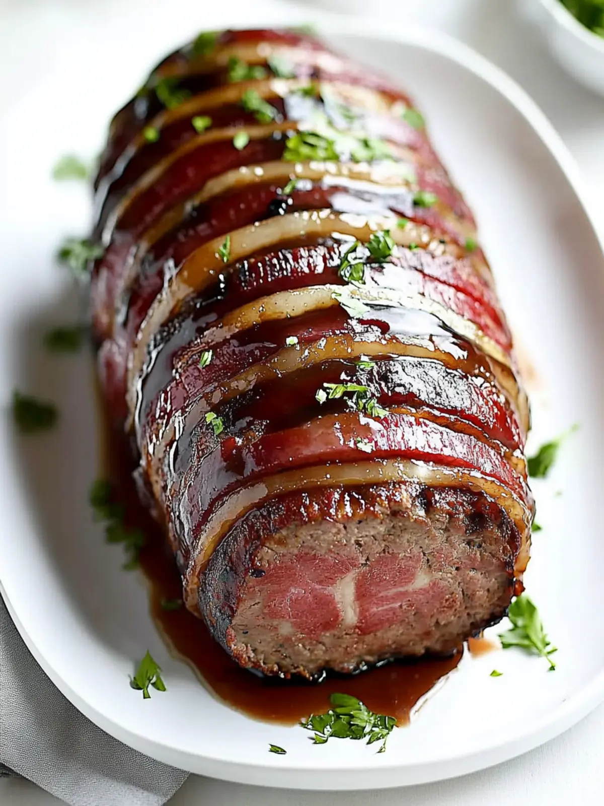 Irresistible Glazed Bacon Wrapped Meat Loaf for Comfort Food