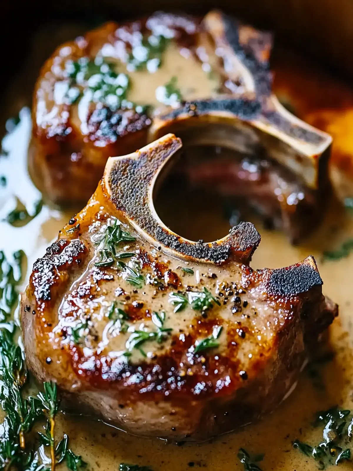 Irresistible Lamb Chops with Mustard Thyme Sauce - Delicious Dinner