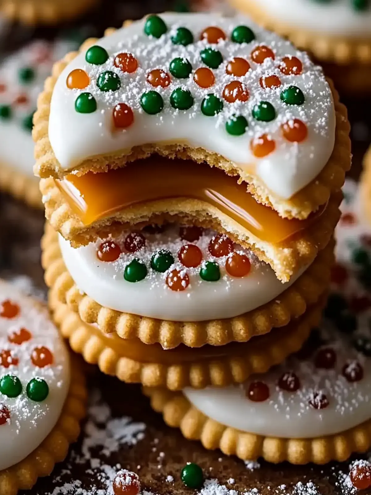 Irresistible Caramel Ritz Cracker Christmas Cookies