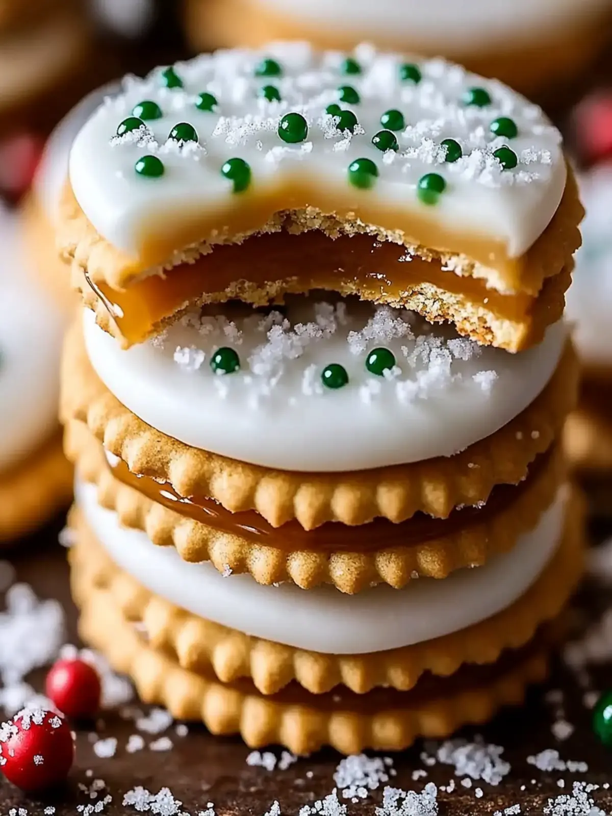 Irresistible Caramel Ritz Cracker Christmas Cookies