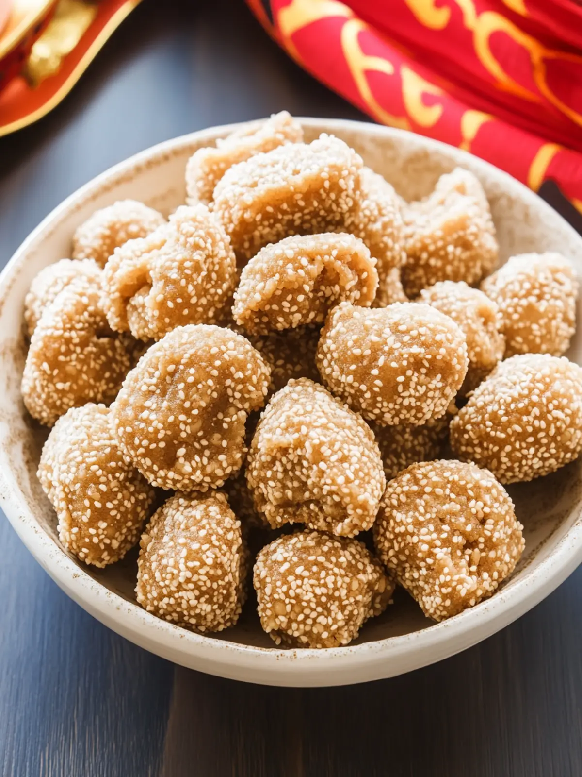 Irresistible Smiling Sesame Cookie Balls for Delicious Snacking