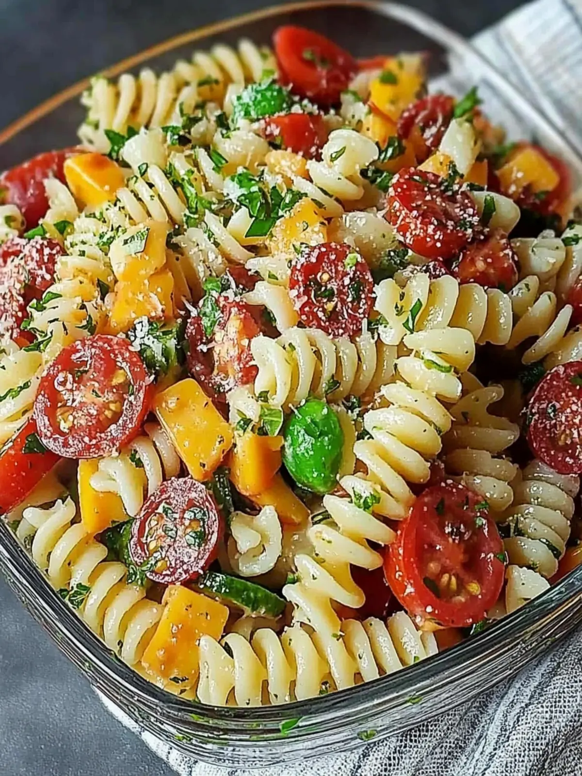 Easy High Protein Italian Pasta Salad - Perfect for Meal Prep!