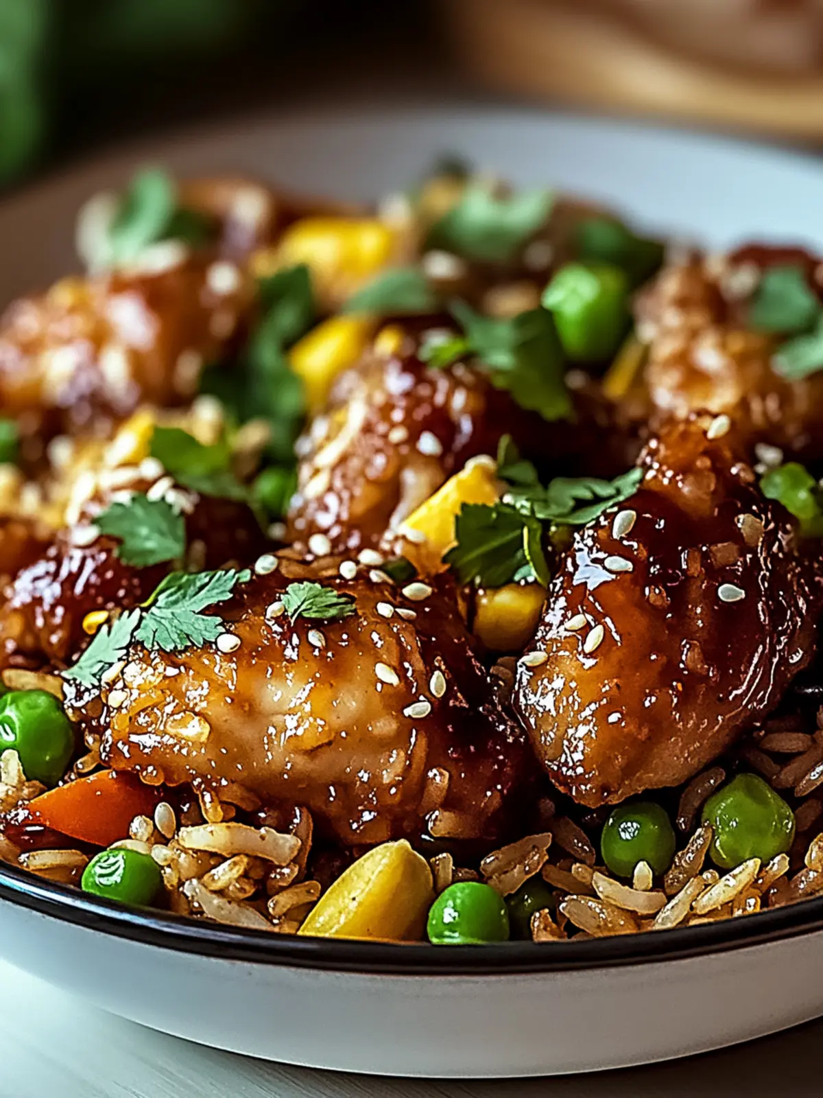 Ultimate Crispy Saucy Chicken with Vegetable Fried Rice Recipe