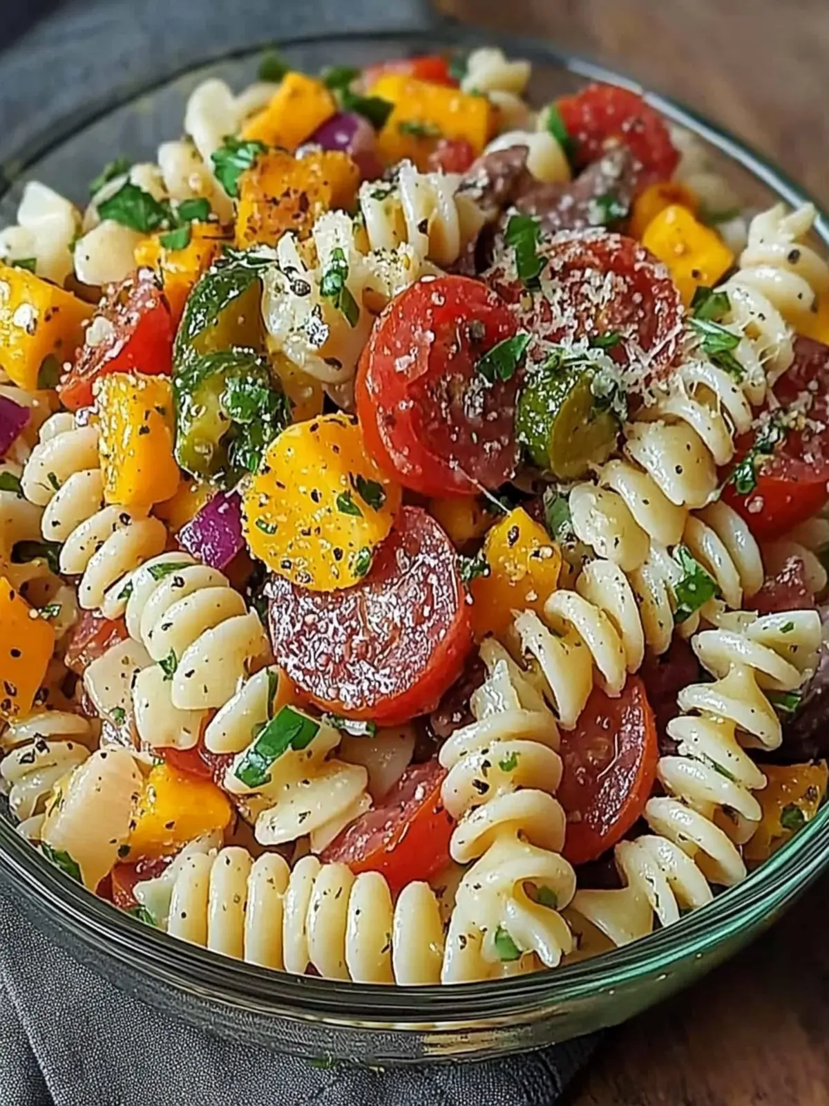 Easy High Protein Italian Pasta Salad - Perfect for Meal Prep!