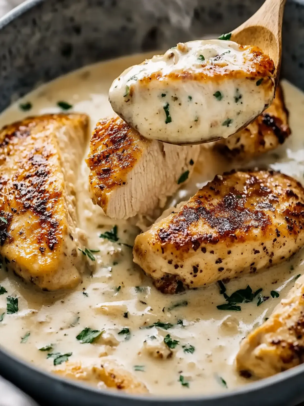 Irresistible Chicken Breast and Creamy Garlic Sauce Recipe