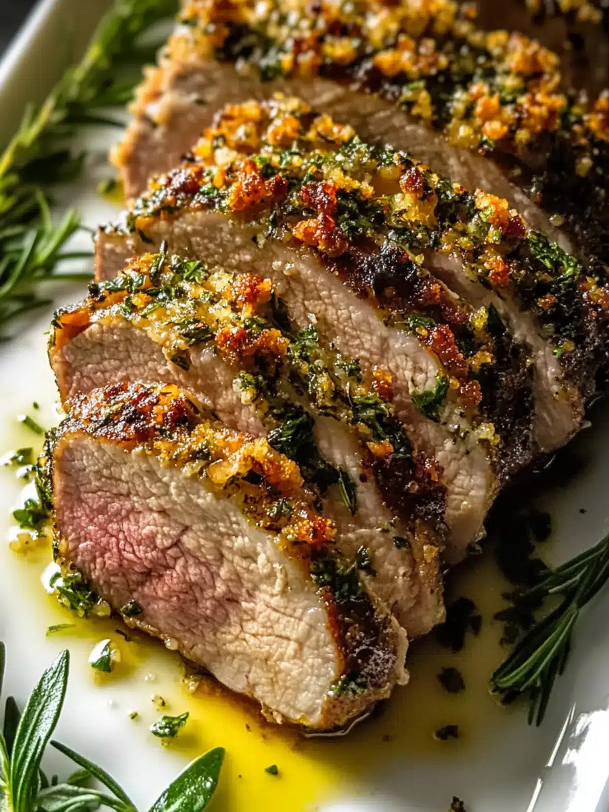 Irresistible Herb-Crusted Juicy Roasted Pork Tenderloin