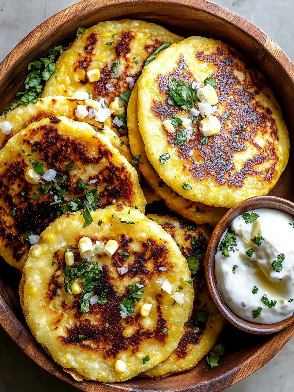 Irresistible Venezuelan Sweet Corn Cachapas with Gooey Cheese