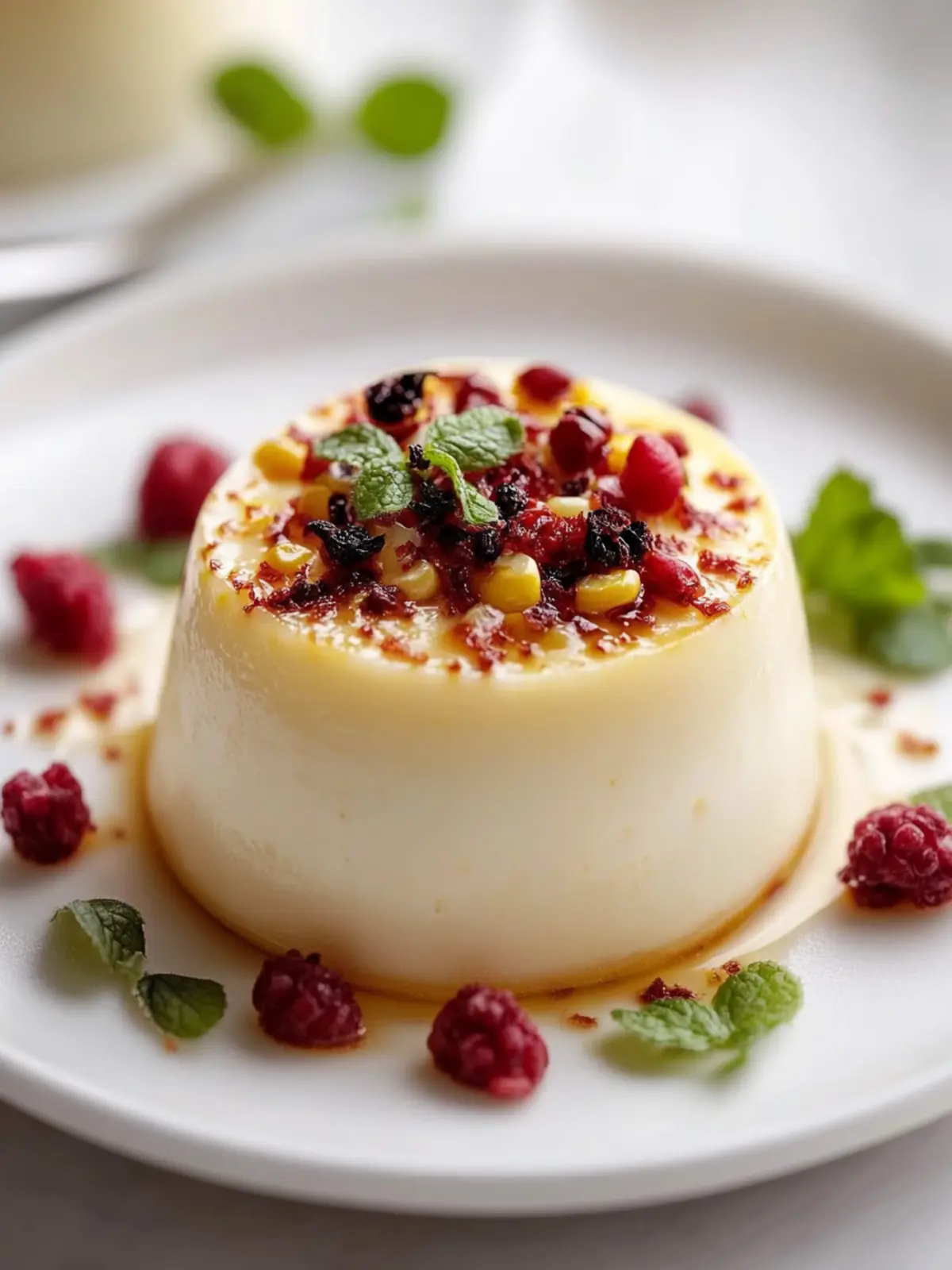 Irresistible Roasted Corn Panna Cotta with Zesty Chili-Lime Oil