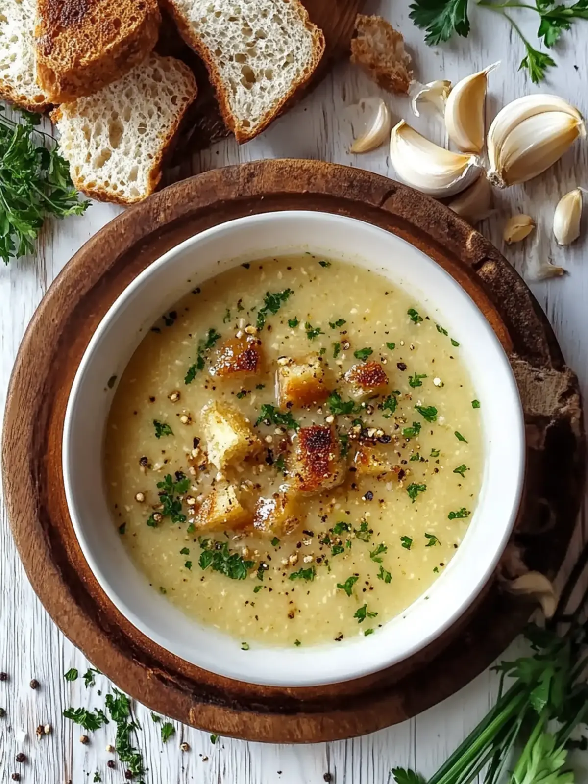 Irresistible Creamy Czech Garlic Soup: Your Cozy Comfort Classic