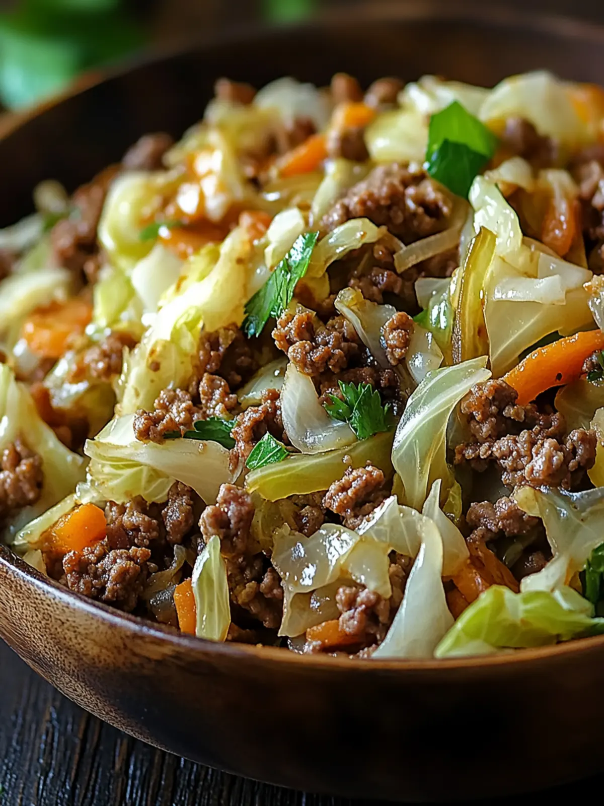 Easy Ground Beef and Chopped Cabbage Skillet Recipe
