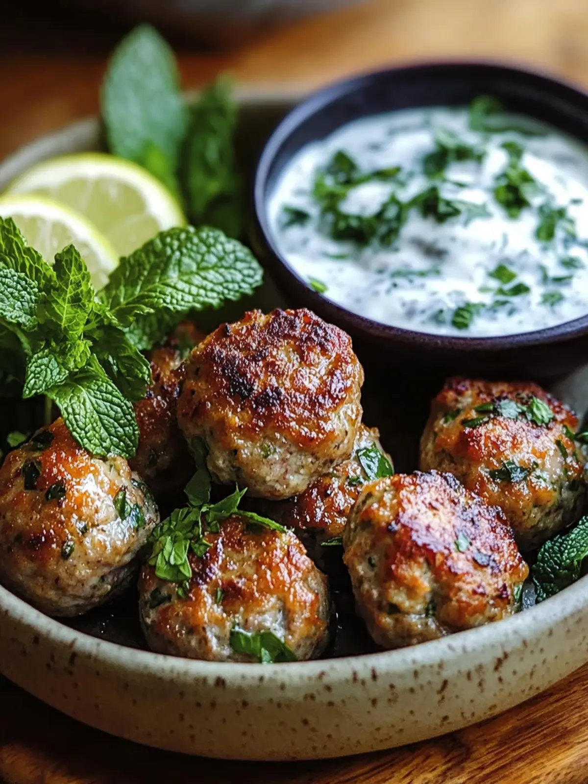 Ultimate Lamb Meatballs with Irresistible Mint Yogurt Sauce