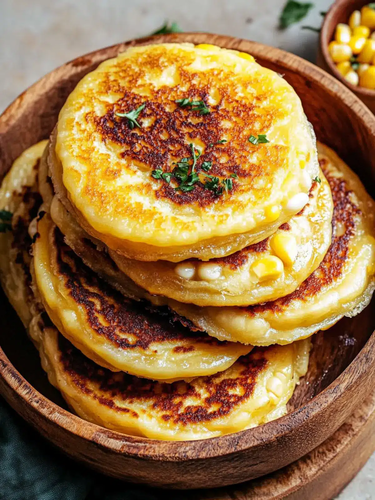 Irresistible Venezuelan Sweet Corn Cachapas with Gooey Cheese