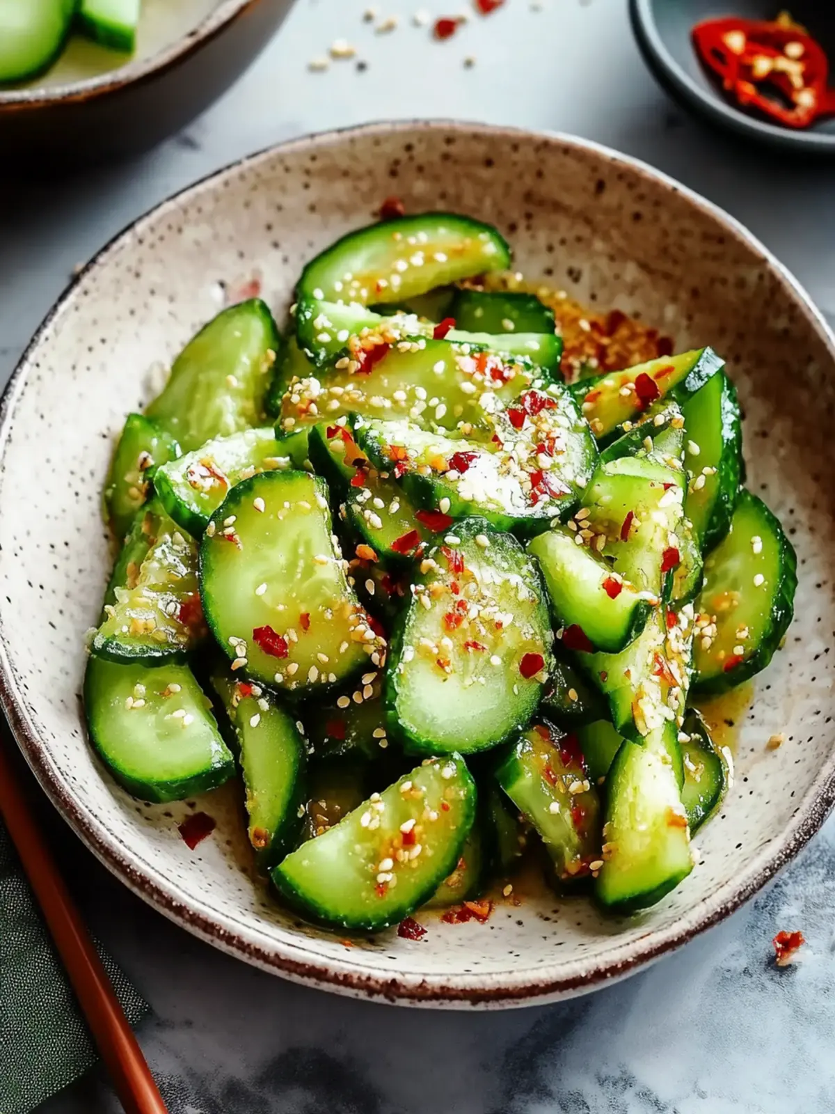 Irresistible Spicy Chinese Smashed Cucumber Salad - Quick & Delicious