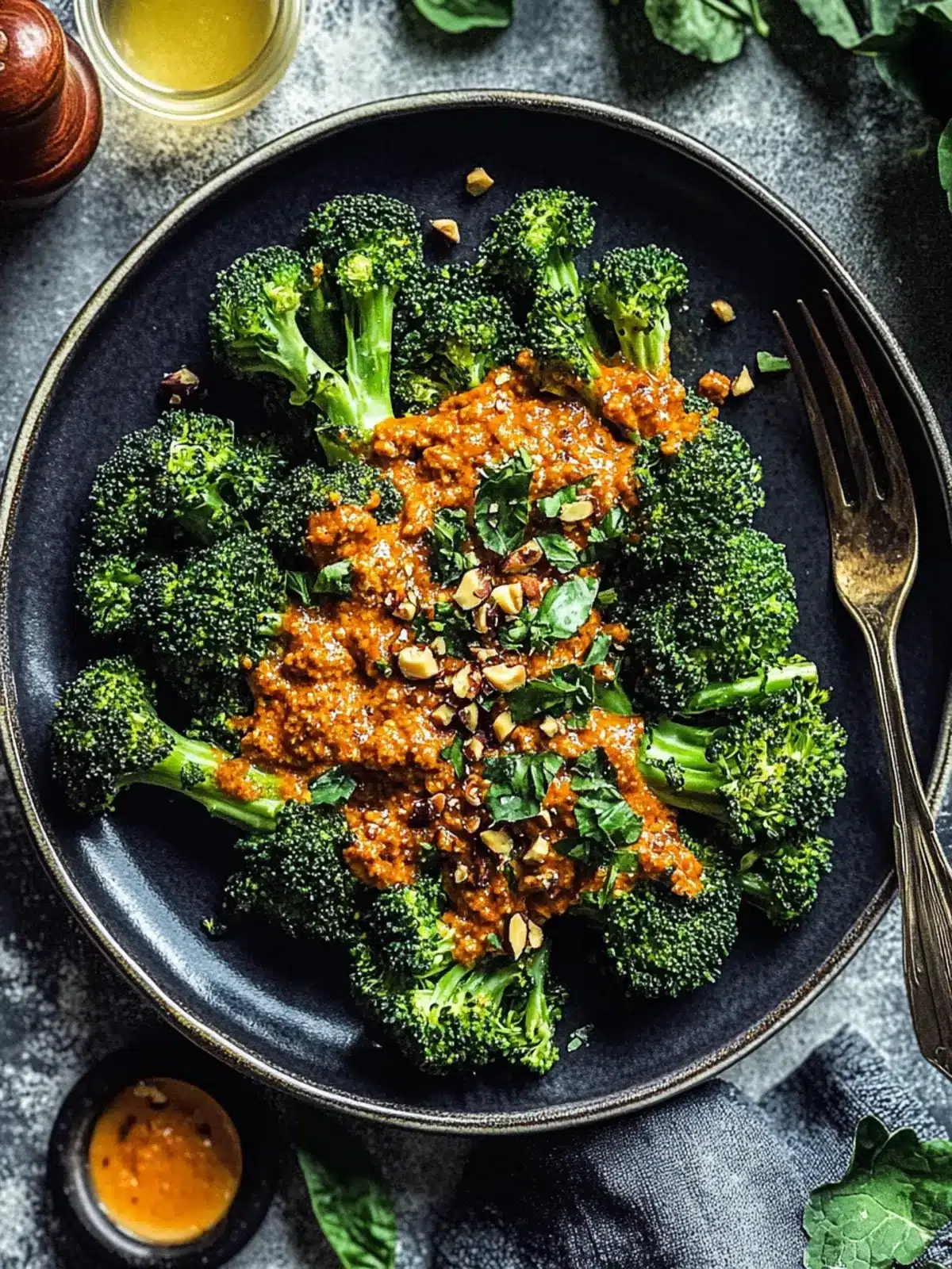 Charred Broccoli with Hazelnut Romesco: Irresistible Vegetarian Delight