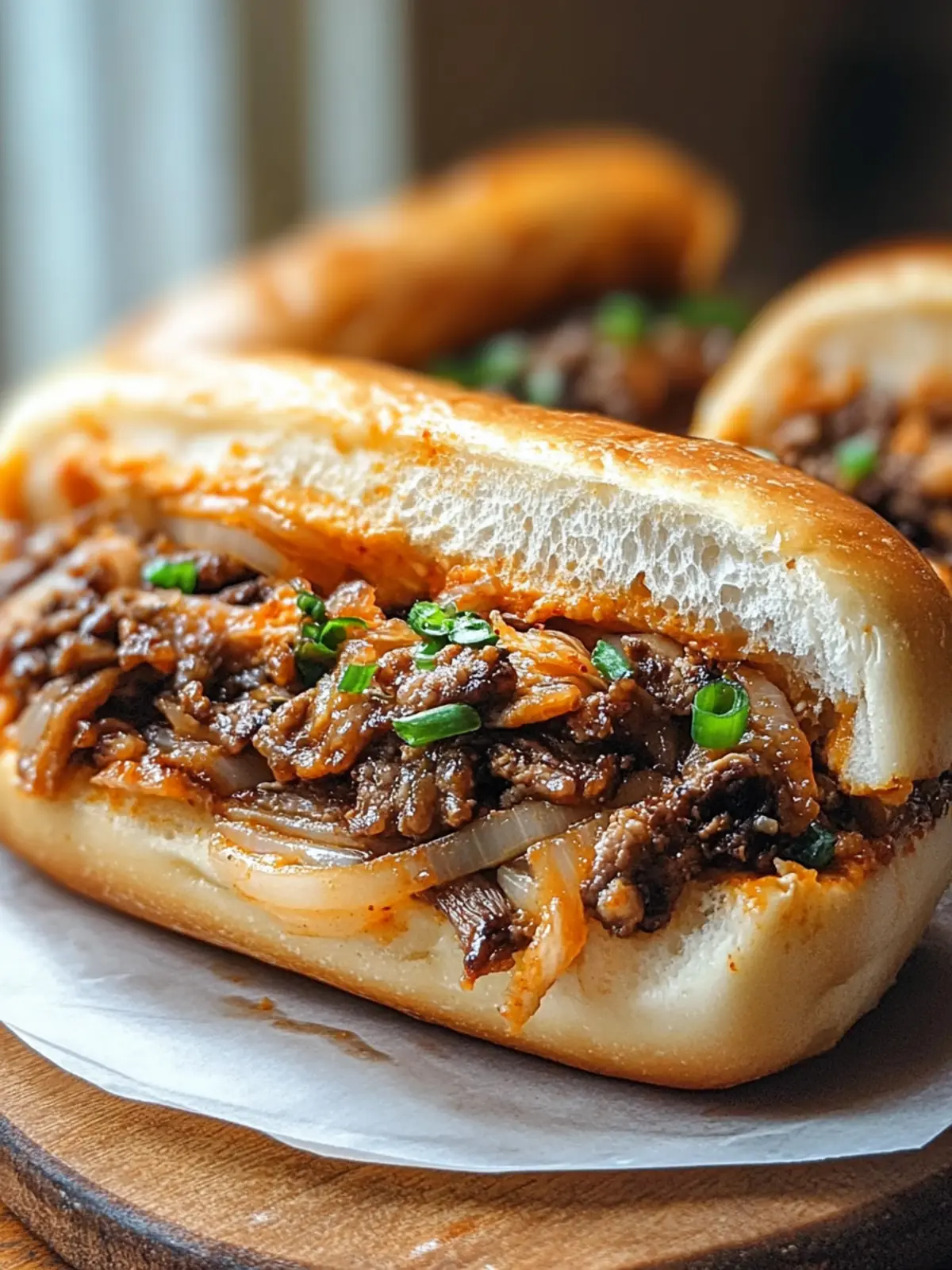 Irresistible Korean-Inspired Kimchi Bulgogi Cheesesteak Delight