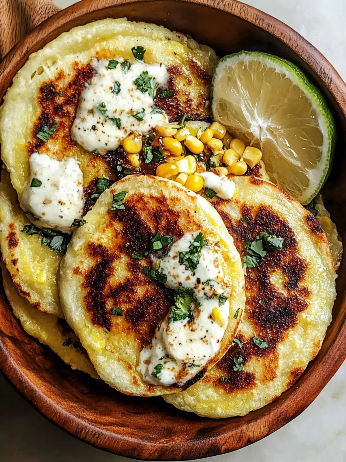 Irresistible Venezuelan Sweet Corn Cachapas with Gooey Cheese