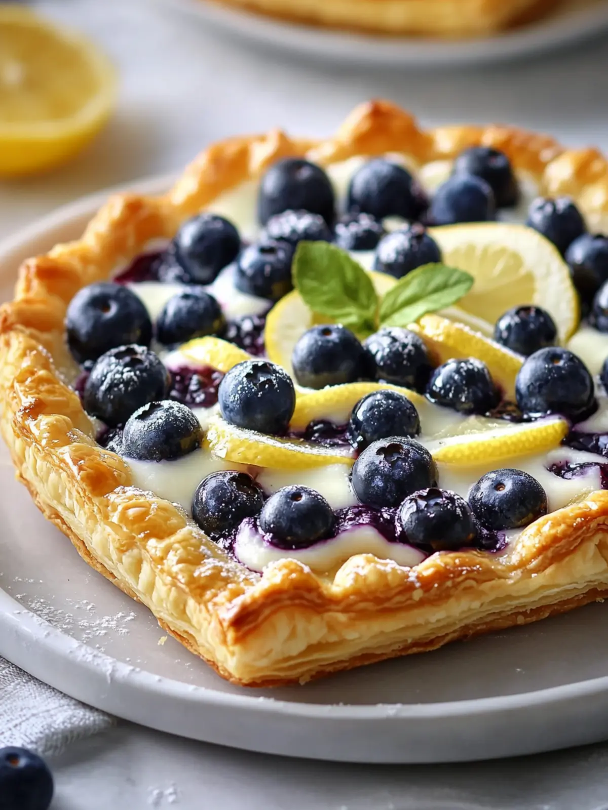Ultimate Lemon Blueberry Puff Pastry Tart: A Delicious Delight