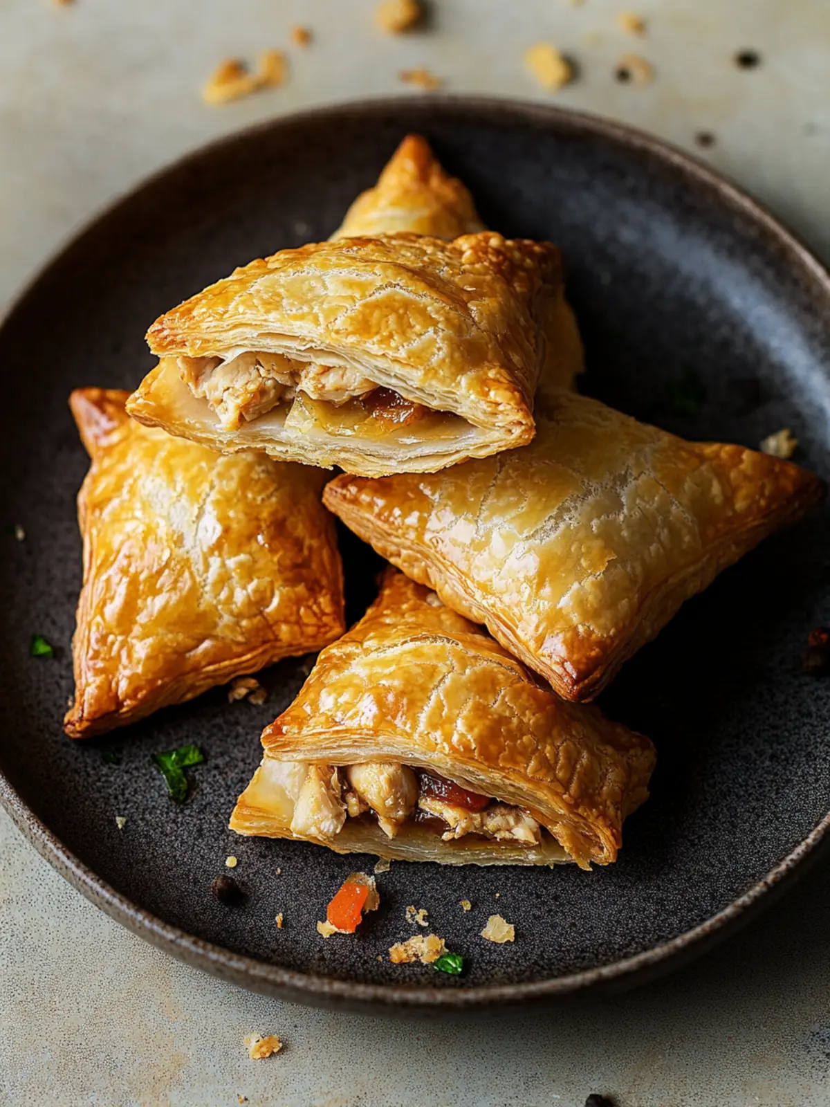 Irresistible Chicken Puff Pastry with Creamy Filling