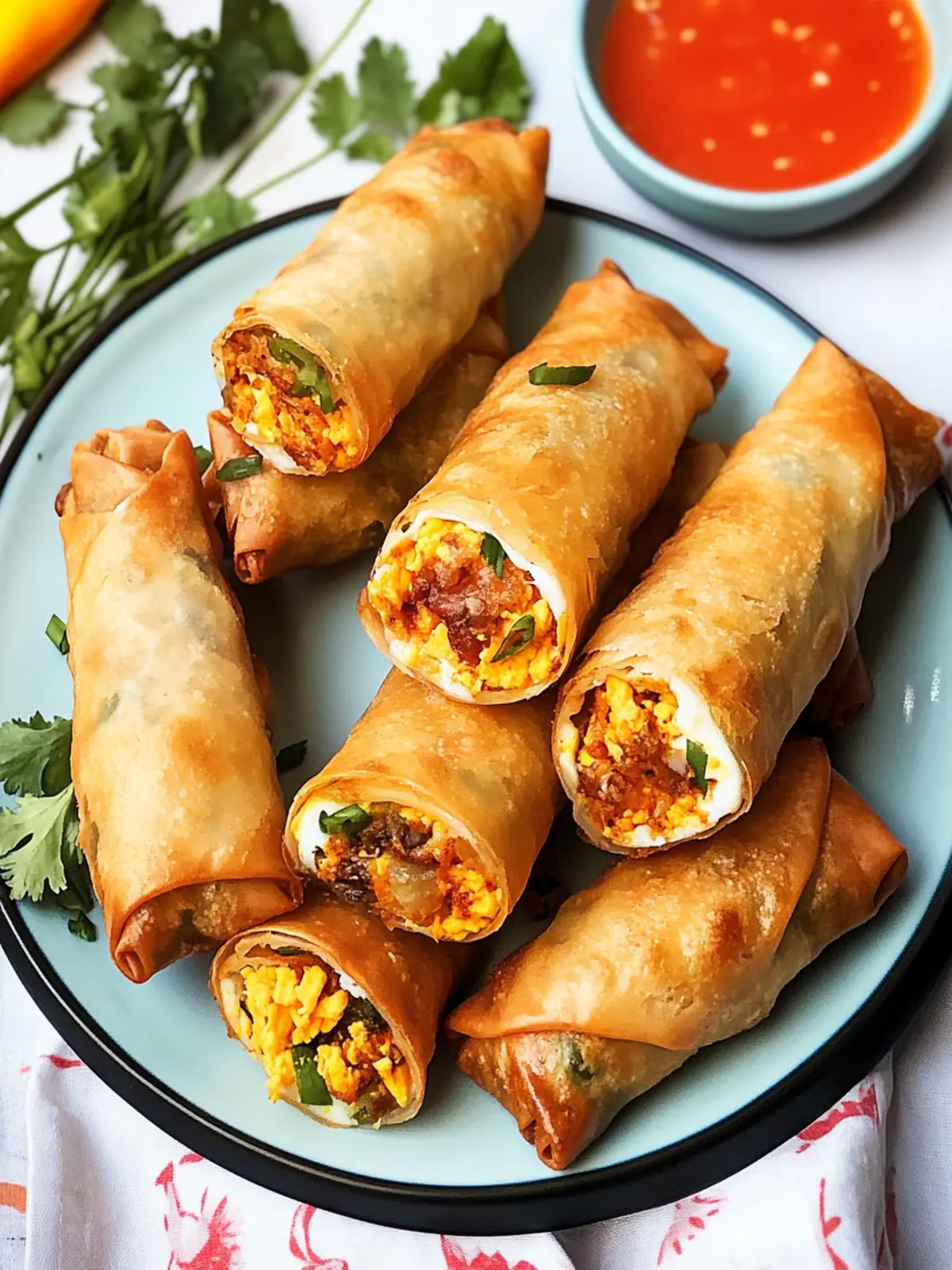 Irresistible Loaded Breakfast Egg Rolls: A Freezer-Friendly Delight