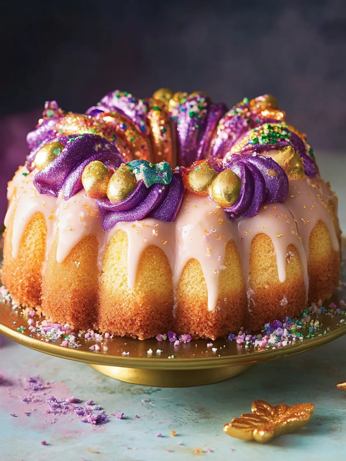 Irresistible Hurricane King Cake to Celebrate Mardi Gras