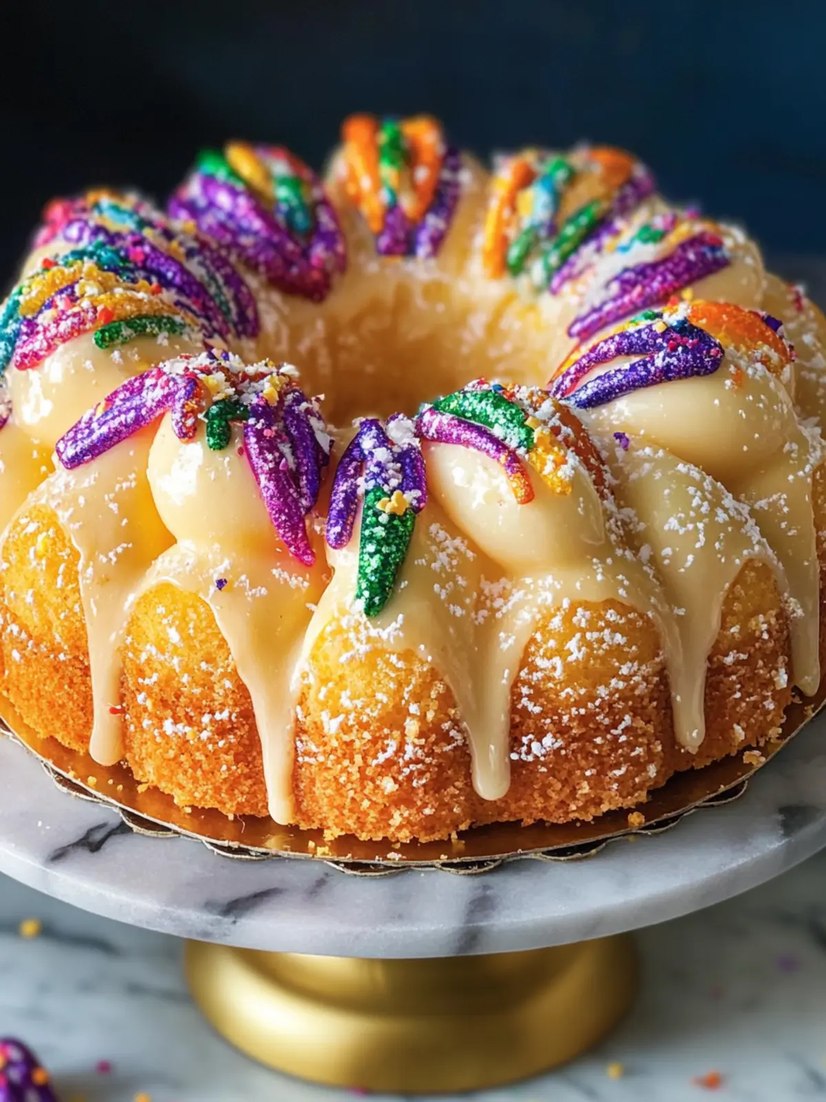 Irresistible Hurricane King Cake to Celebrate Mardi Gras