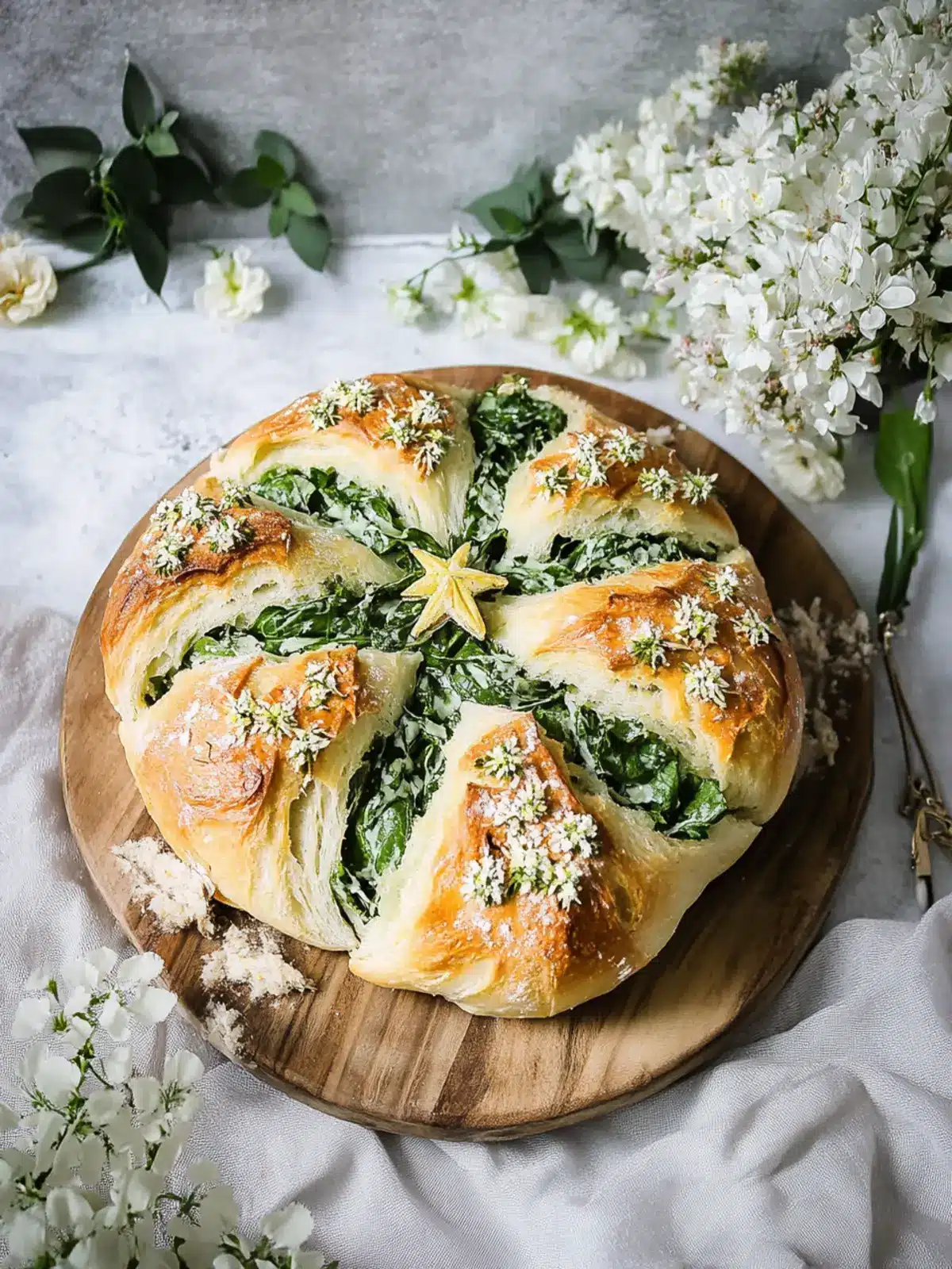 Spring Greens Star Bread: Irresistible Pull-Apart Delight
