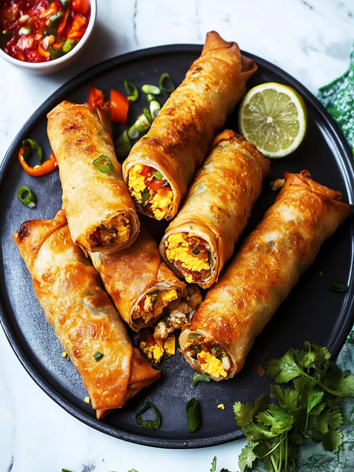 Irresistible Loaded Breakfast Egg Rolls: A Freezer-Friendly Delight