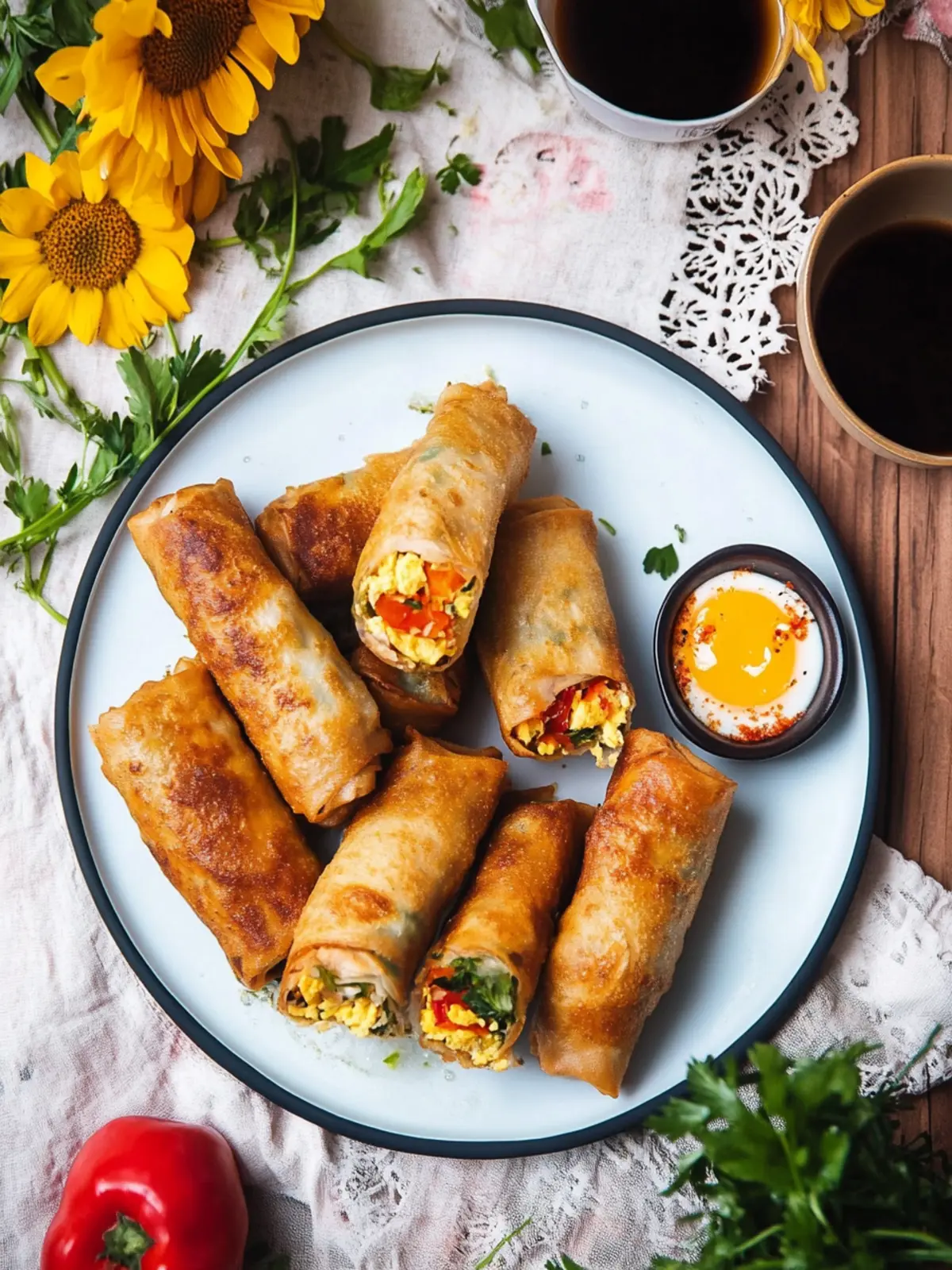 Irresistible Loaded Breakfast Egg Rolls: A Freezer-Friendly Delight