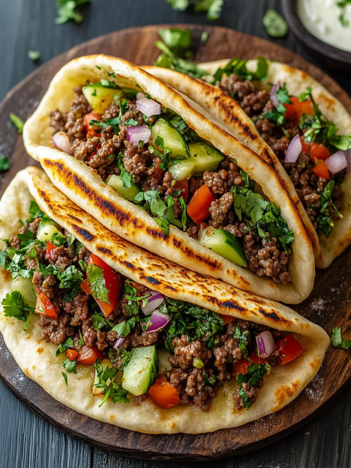 Irresistible Mediterranean Ground Beef Pita Pockets Recipe