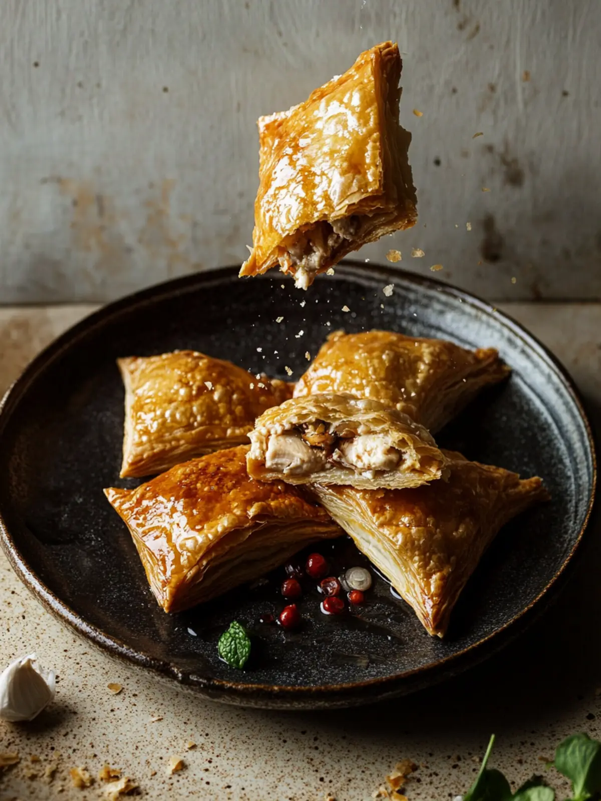 Irresistible Chicken Puff Pastry with Creamy Filling