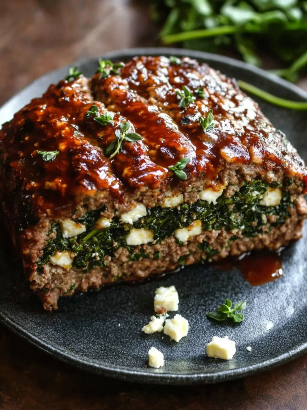 Irresistible Spinach Feta Stuffed Meatloaf – A Delicious Twist
