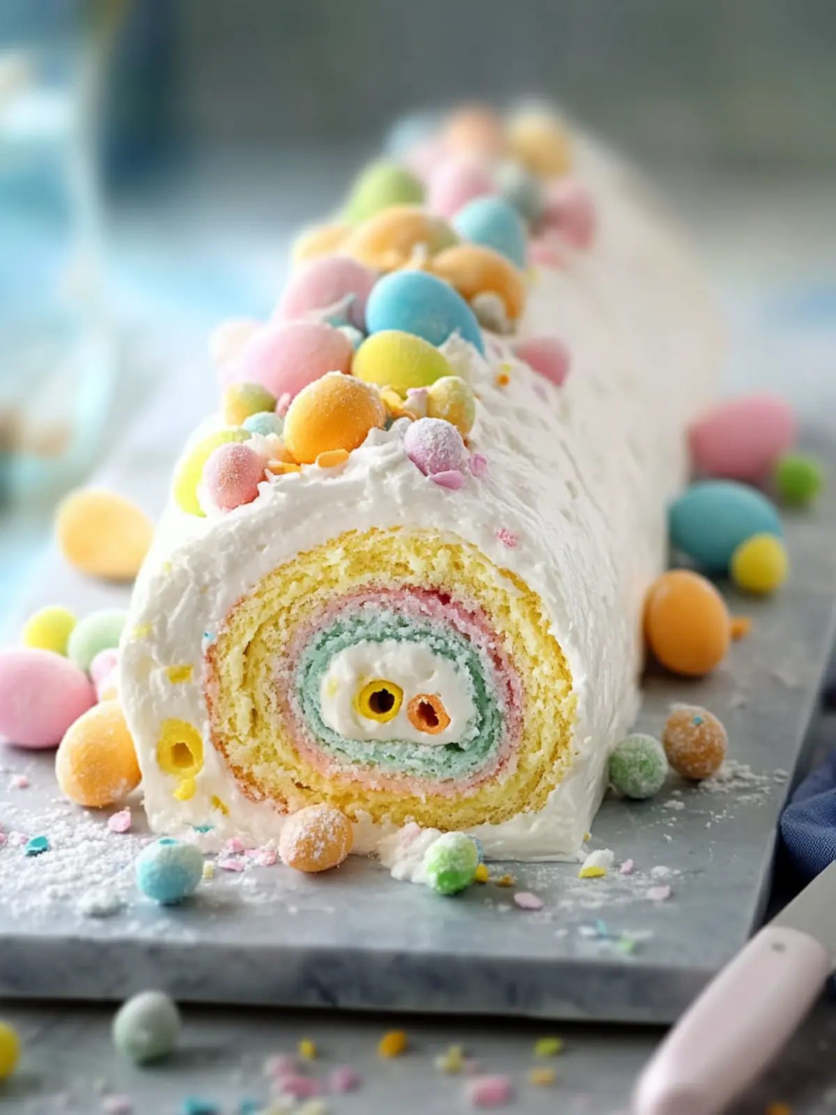 Irresistible Easter Swiss Roll with Cream Cheese Delight