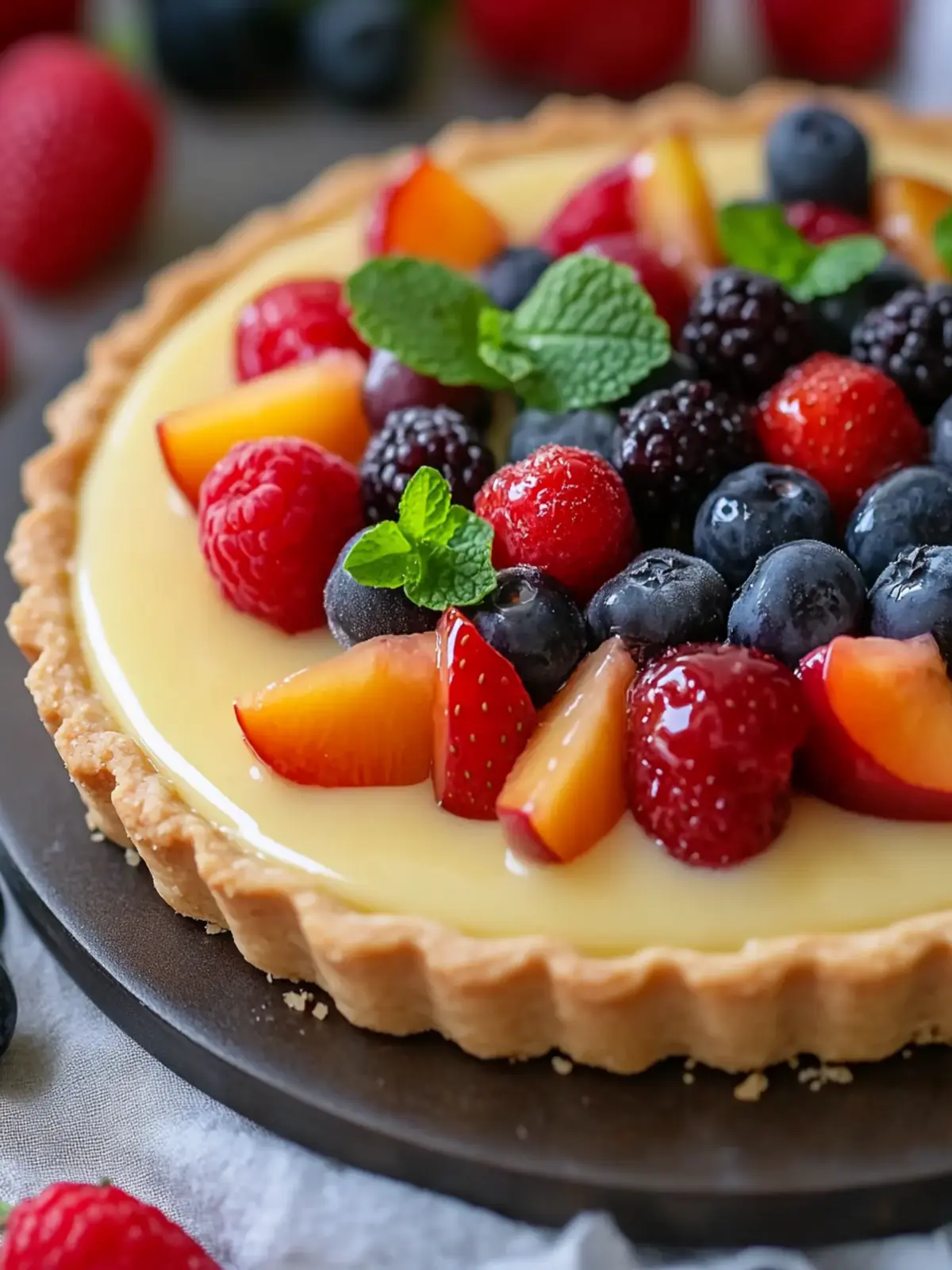Easy Silky Vanilla Custard Fruit Tart for Delicious Gatherings