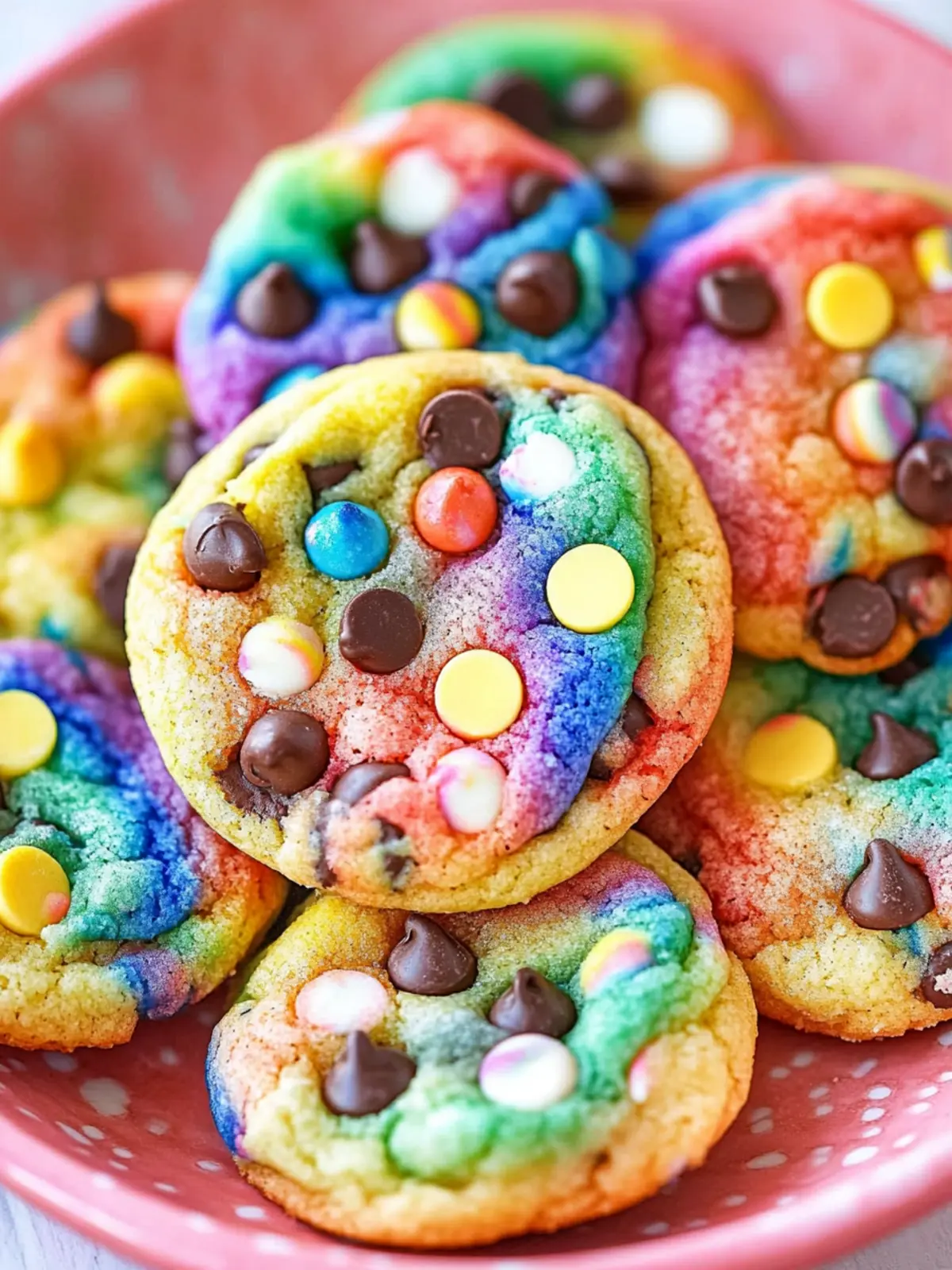 Ultimate Rainbow Chocolate Chip Cookies – Irresistibly Fun!