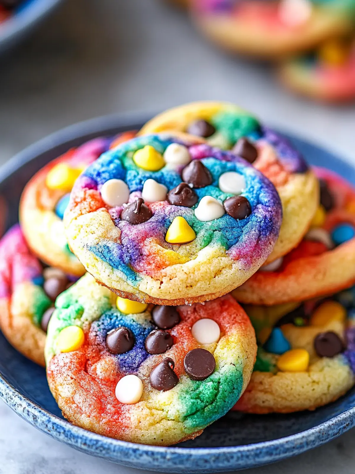 Ultimate Rainbow Chocolate Chip Cookies – Irresistibly Fun!