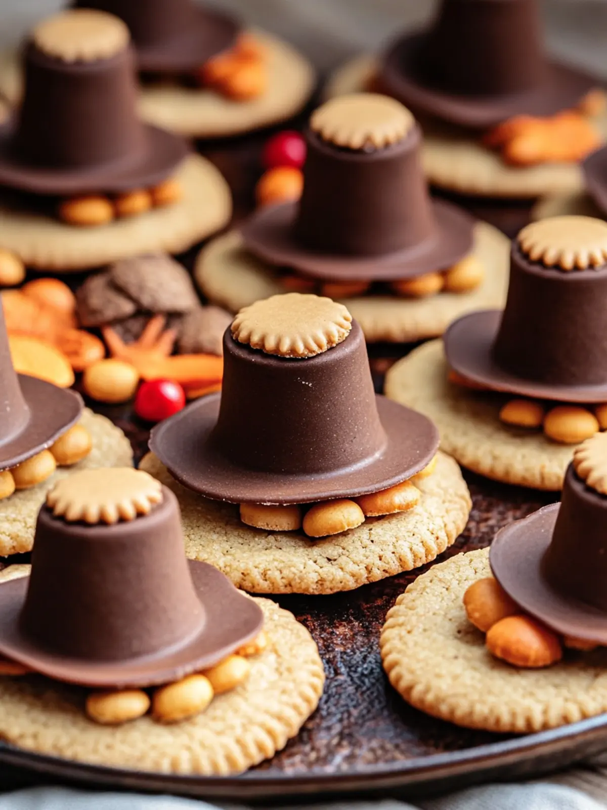 Irresistible No-Bake Pilgrim Hat Cookies for Thanksgiving